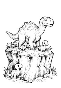 Prehistoric Pals Coloring Page